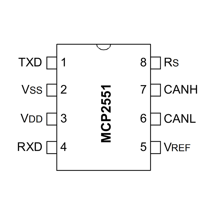 MCP2551-I/SN :: MikroPrinc