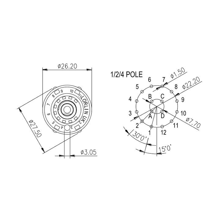 Preklopnik 4 položaja 3-pol :: MikroPrinc