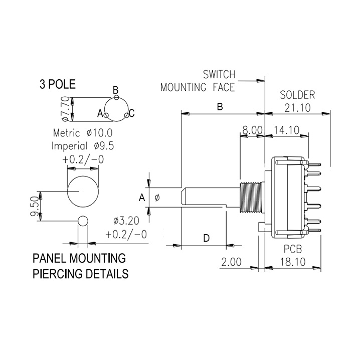 Preklopnik 6 položaja 2-pol :: MikroPrinc